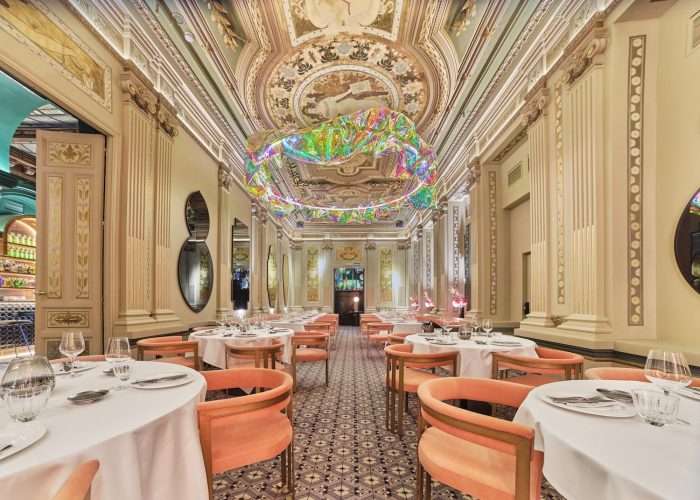 Interiorismo de Pepe Leal en un restaurante de ABC Serrano