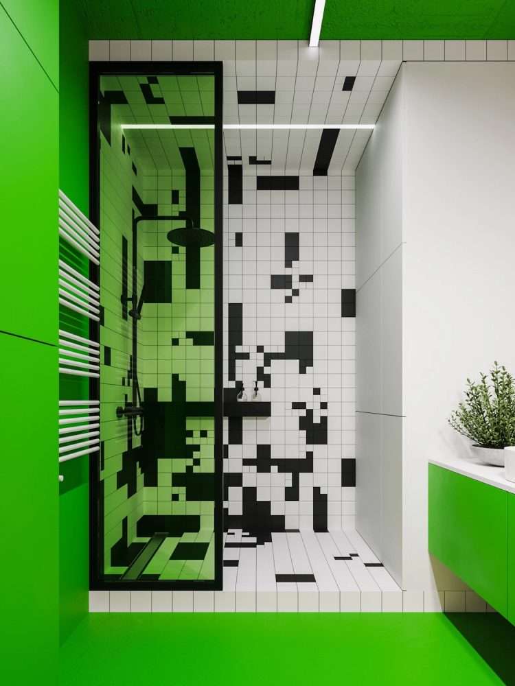 Glitch Apartment. Arte glitch y color block como estilo de vida