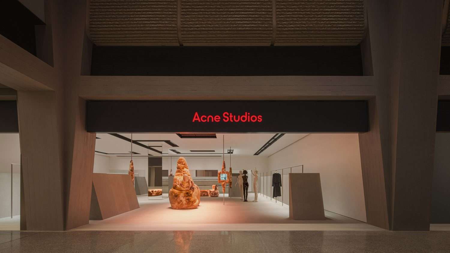 Acne Studios. Un planeta desconocido su en tienda de Chengdu